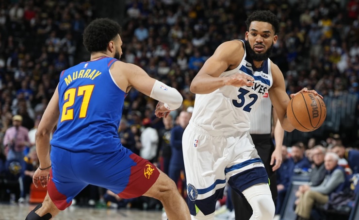 Edwards scores 43 points, Reid erupts in 4th to help Timberwolves beat Nuggets 106-99 in Game 1